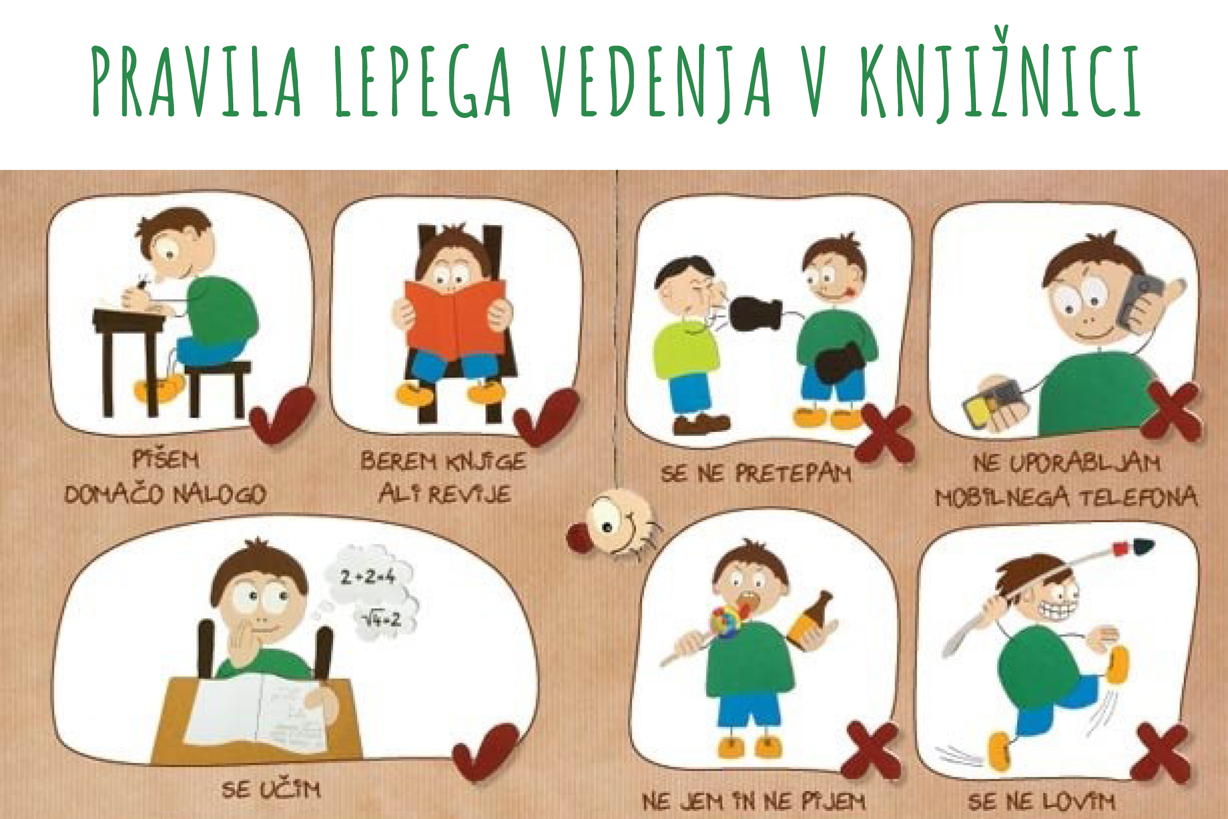 Pravila lepega vedenja - Spletna stran Občinske knjižnice Jesenice